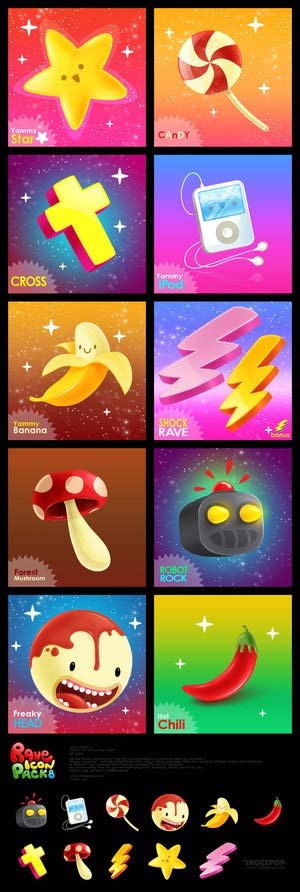 10 Yummy Fresh Icon packs