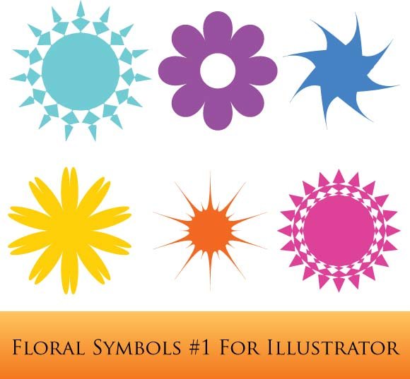 Freebie: Illustrator Floral Symbols #1