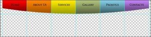 Photoshop: How to Create Colourful Navigation Bar