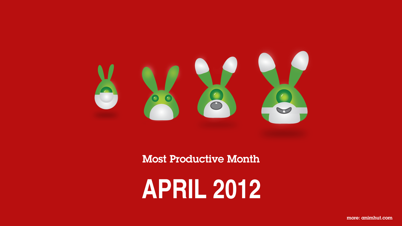 Download April 2012 Wallpaper : Alien Easter Bunny with PSD