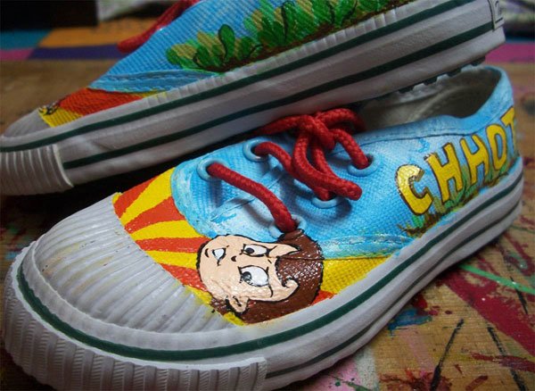 Colorful Painted Desi Canvas Shoes | AnimHuT